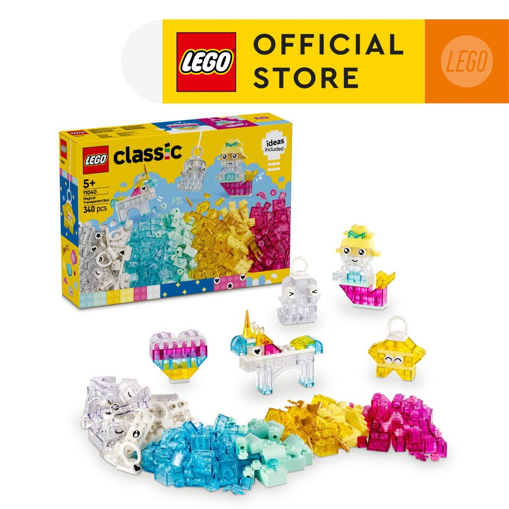 LEGO Classic 11040 Magical Transparent Box (340 Pieces) | Shopee Malaysia