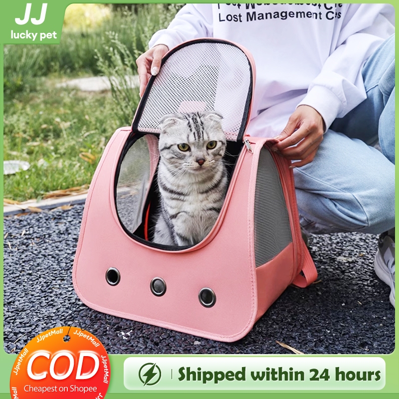 Cat Carrier Breathable Bag Cat Backpack Travel Large Beg Kucing ...