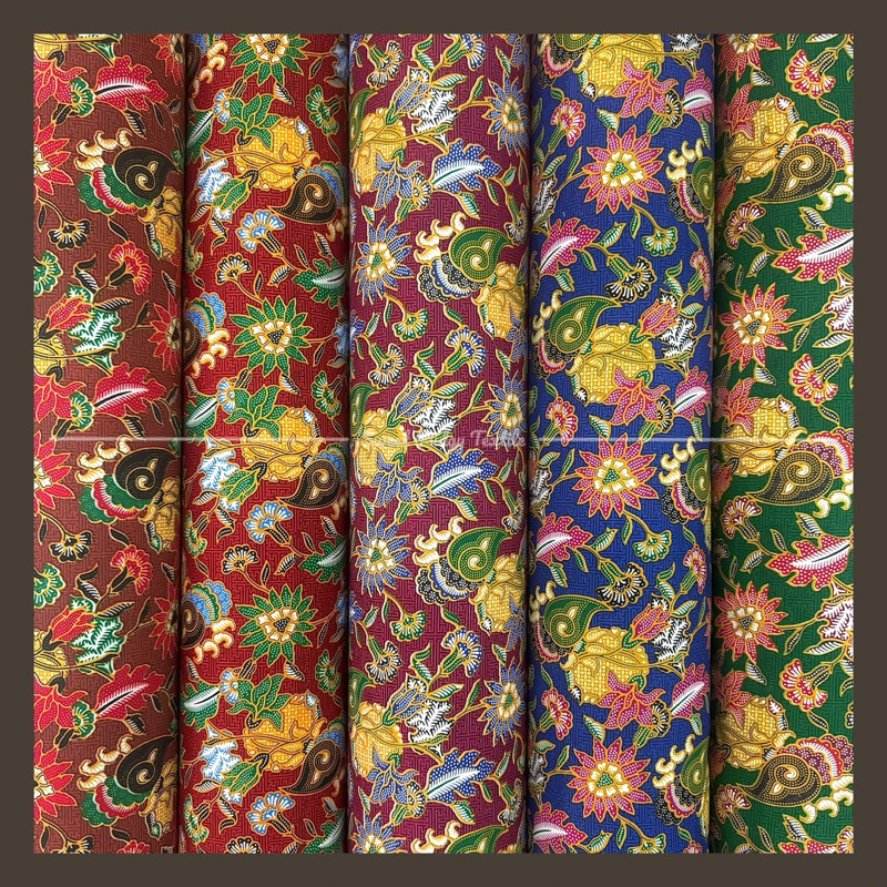 Kain Batik / Batik Printed Polyester Cotton Fabric / Batik Design ...