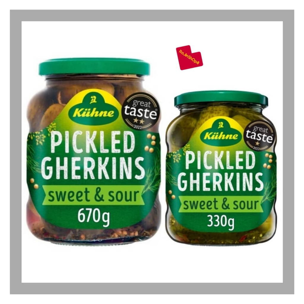 KUHNE Sweet & Sour Pickled Gherkins – Preserved Cucumbers 330g / 670g ...
