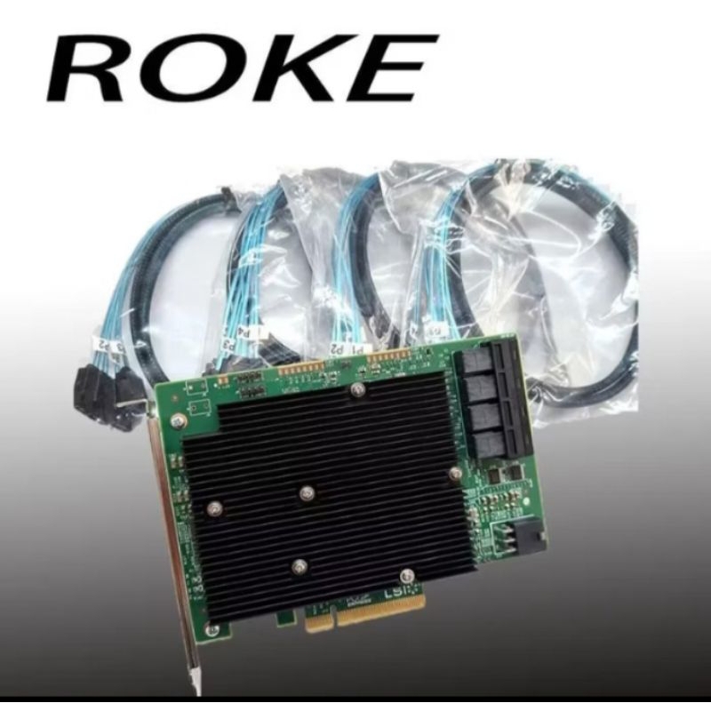 LSI 9300-16i 12Gbps SAS3 PCIe x8 SAS HBA P16 IT mode ZFS TrueNAS UNRAID * 4 SFF-8643 to 4 Sata ...