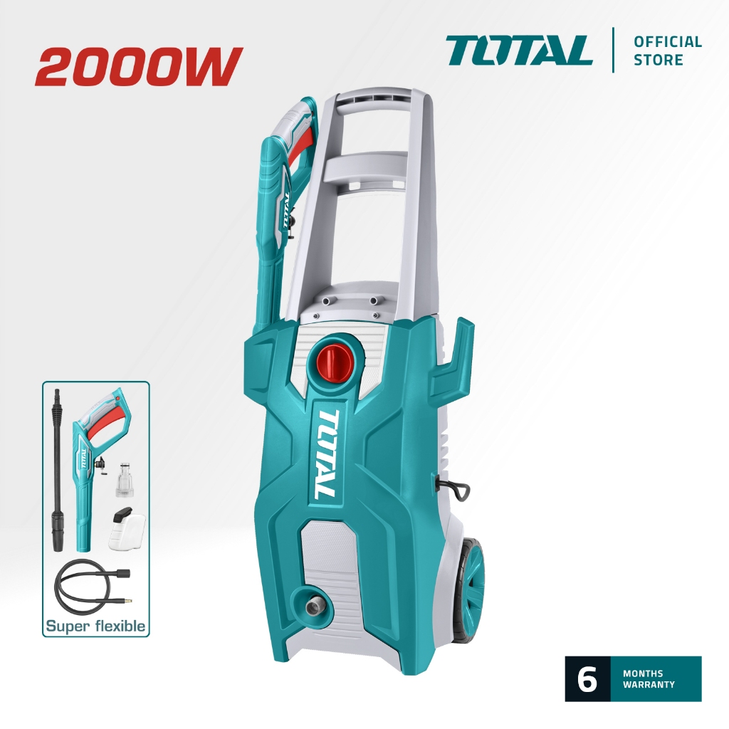 TOTAL High-pressure washer (2000W,160Bar) with carbon brush motor ...