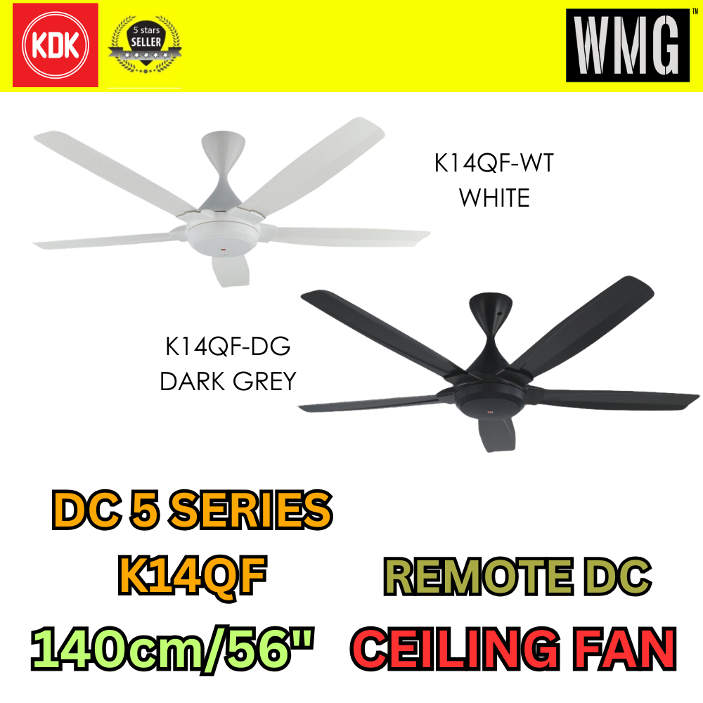 KDK CEILING FAN 56" 5 BLADE DC K14QF | Shopee Malaysia