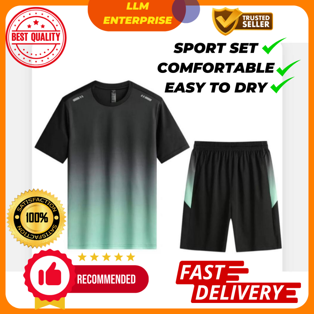 Quick Drying Clothes/ Sport Short Pants Shirt baju set seluar /sport ...
