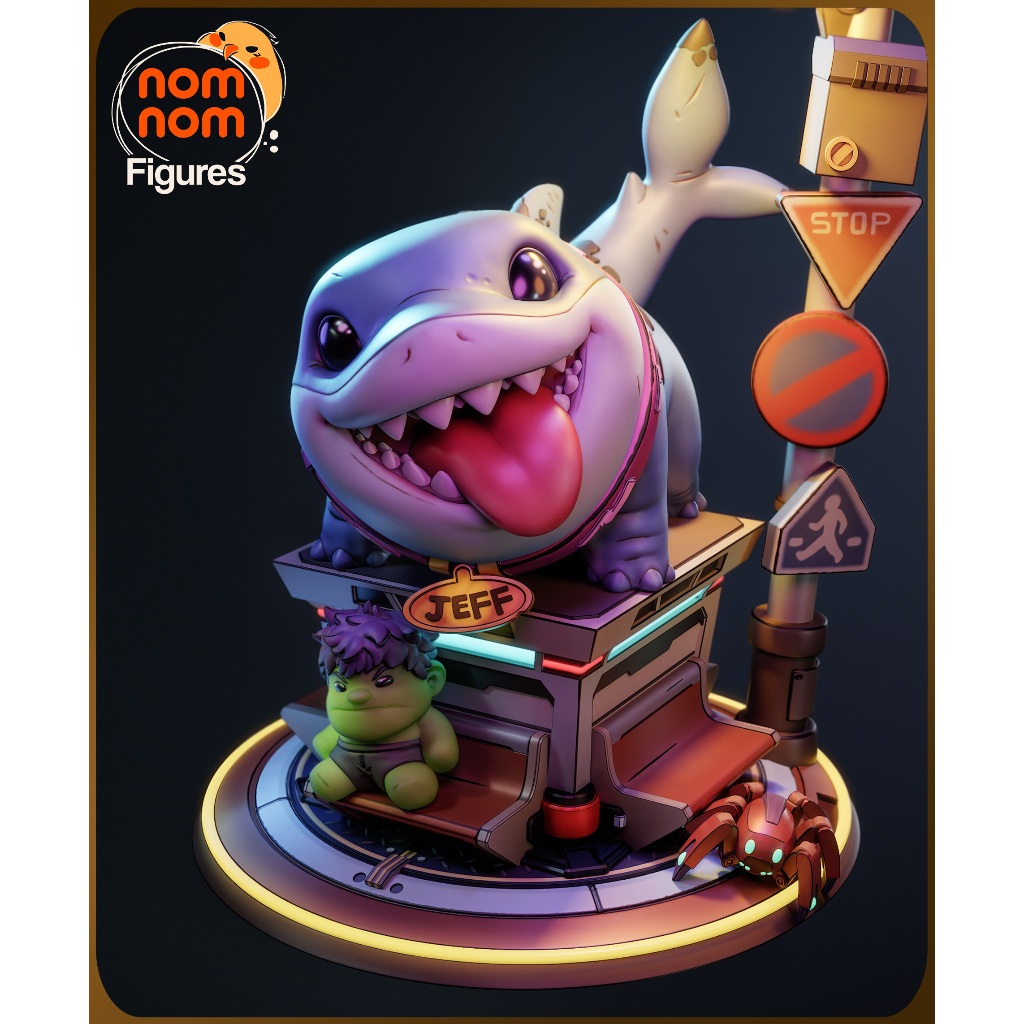 Nomnom Figures Chibi Jeff - Marvel Rivals 3d printed resin figure | Shopee Malaysia