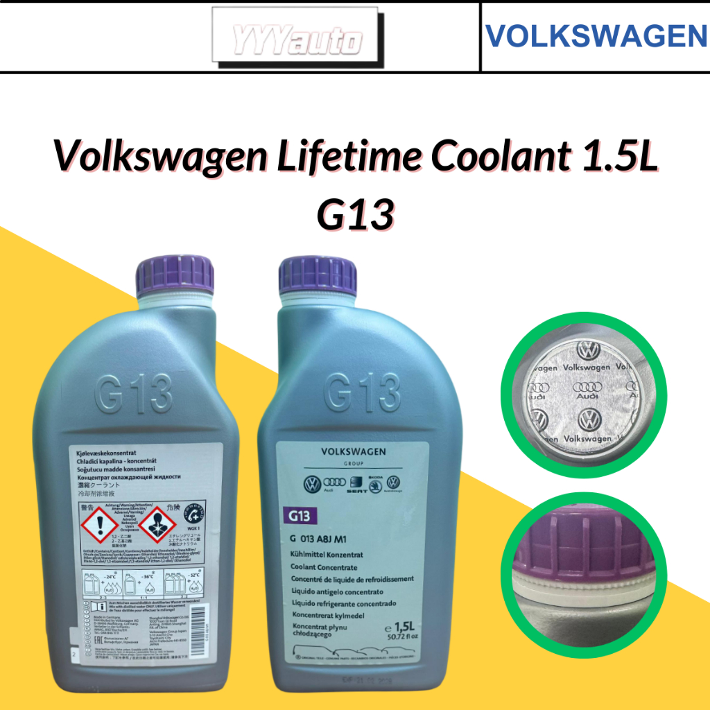 ORIGINAL VOLKSWAGEN COOLANT, AUDI COOLANT ( G13 ) 1.5LITRE ( G013A8JM1 ) | Shopee Malaysia
