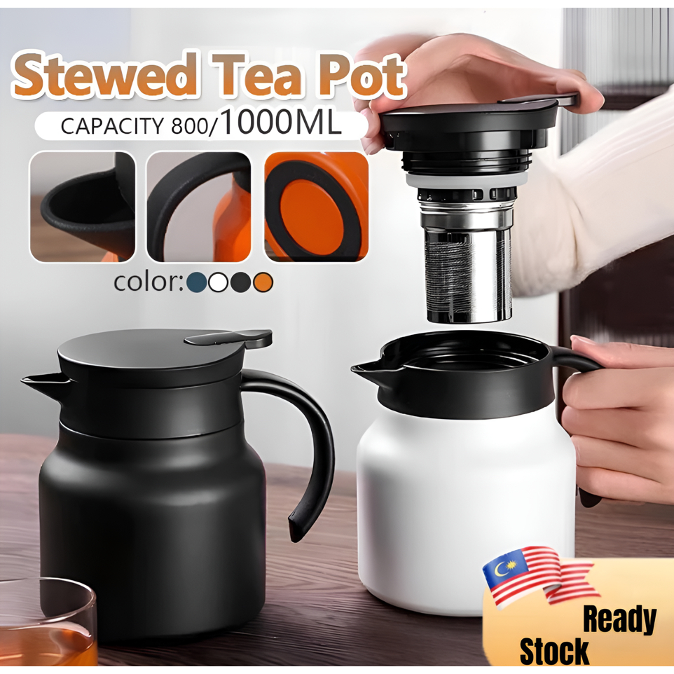 Tea Pot 316 Stainless Steel Thermal 800ml/1000ml Insulation Portable ...