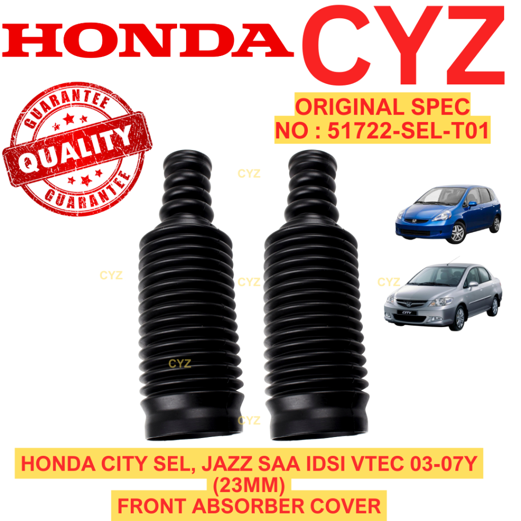 (1 PAIR) FRONT Absorber Cover Honda CITY SEL, JAZZ SAA IDSI VTEC 03-07Y ...
