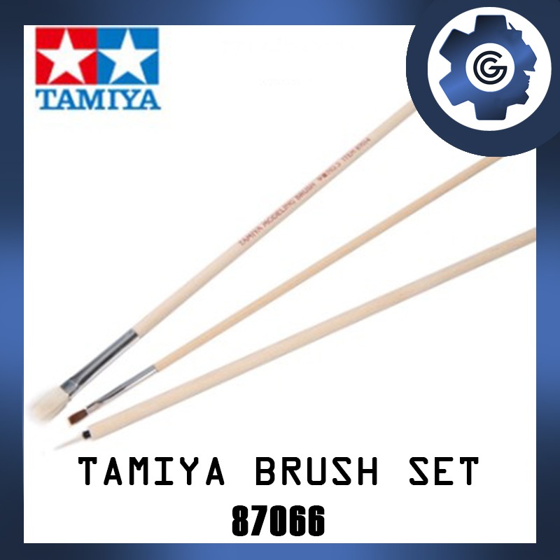 Tamiya Modeling Brush Set 87066 3 in 1 set gunpla paint brush gundam tank | Shopee Malaysia