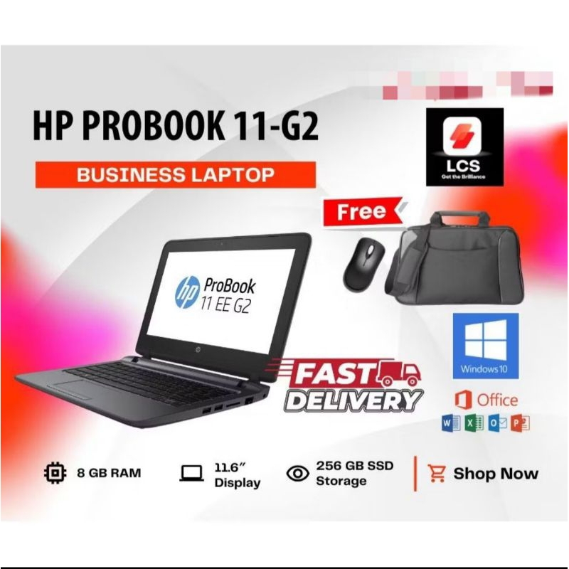 LAPTOP HP PROBOOK 11 G2 SLIM LAPTOP /11.6"INCH DISPLAY / 8GB RAM ...