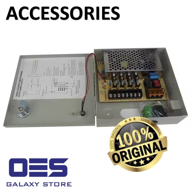 CCTV DC 12V 5A 4 Channel with Metal Box Switching Power Supply | Shopee ...