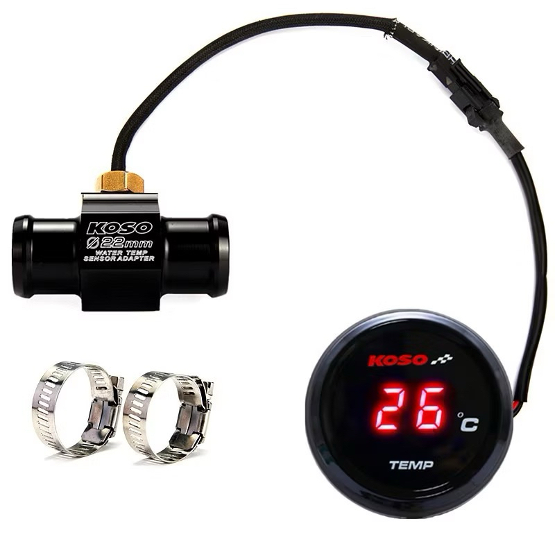 Koso Water Temperature Meter With Sensor ( + Adapter) Universal Y15zr ...
