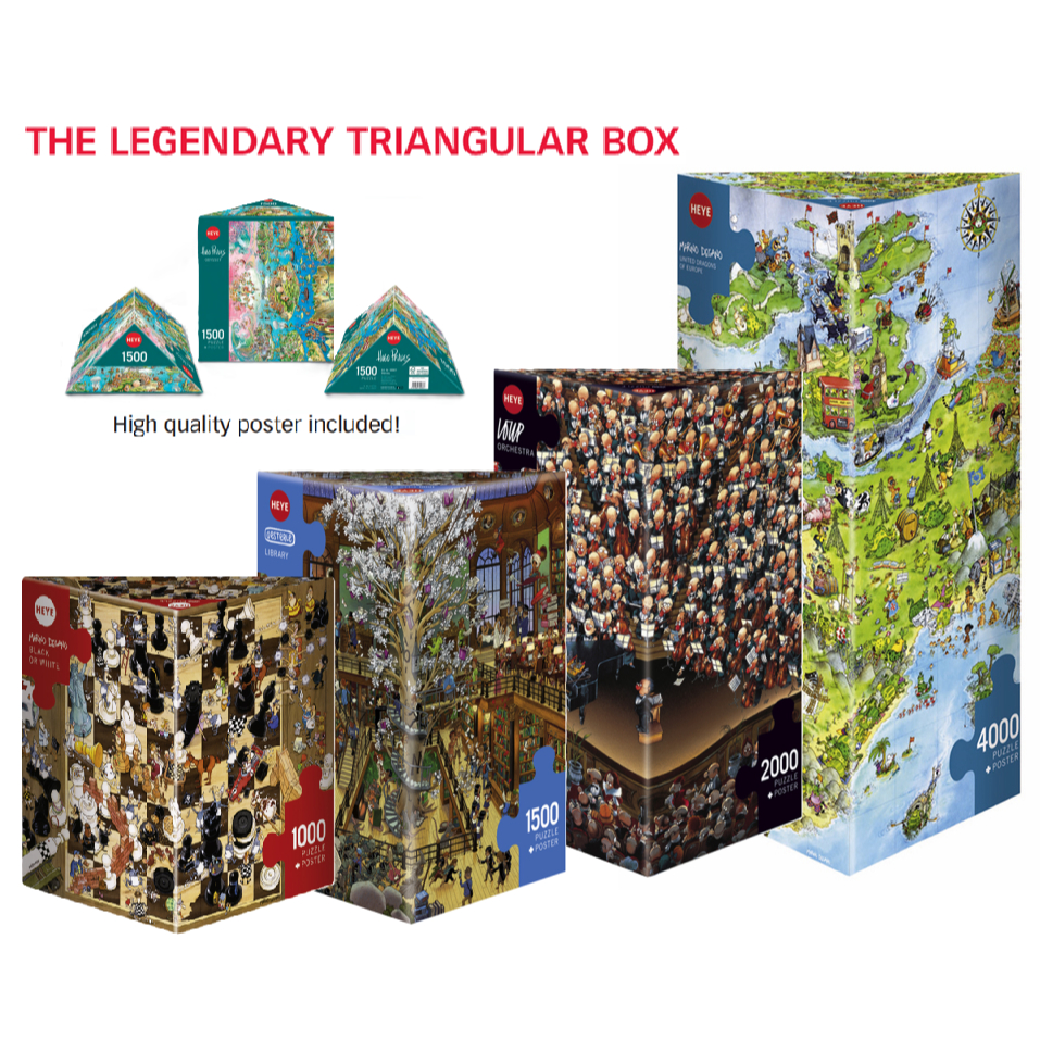 HEYE CARTOON IN TRIANGLE 1000/1500/2000/4000 ASSORTED JIGSAW PUZZLE ...