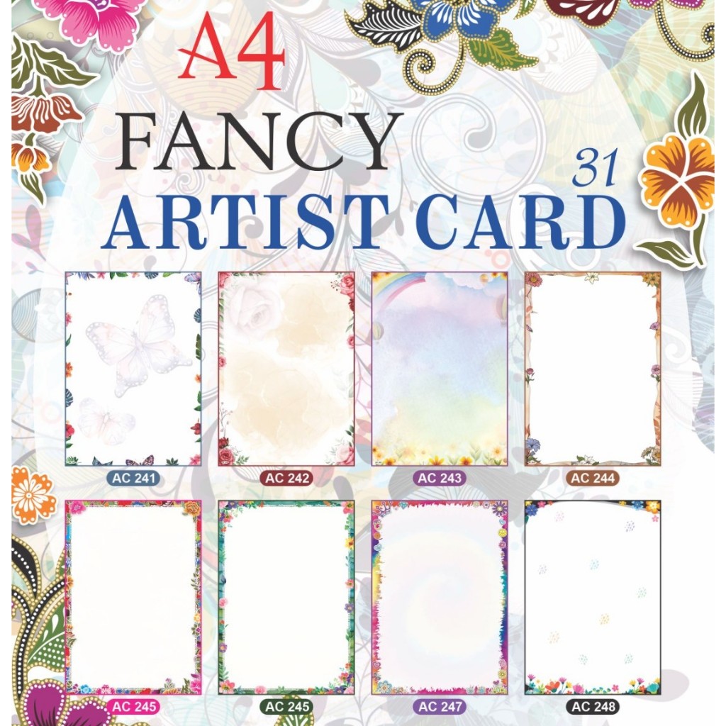 Fancy Artist Card A4 Size | Folio Card A4 Size（ 10 PCS / PACK ...