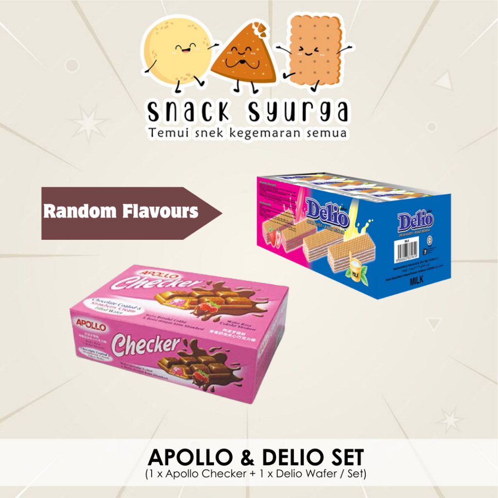 【NEW SET】Snack Syurga Apollo & Delio Set 2 in 1 Set Random Flavour ...