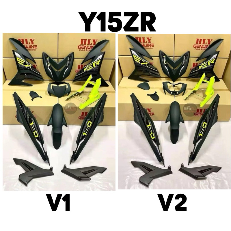 Y15ZR Y15Z Y15 V1 V2 EXCITER 4 KING GREEN BEAST MATTE HIJAU BODY COVER SET BODYSET HLY YAMAHA ...
