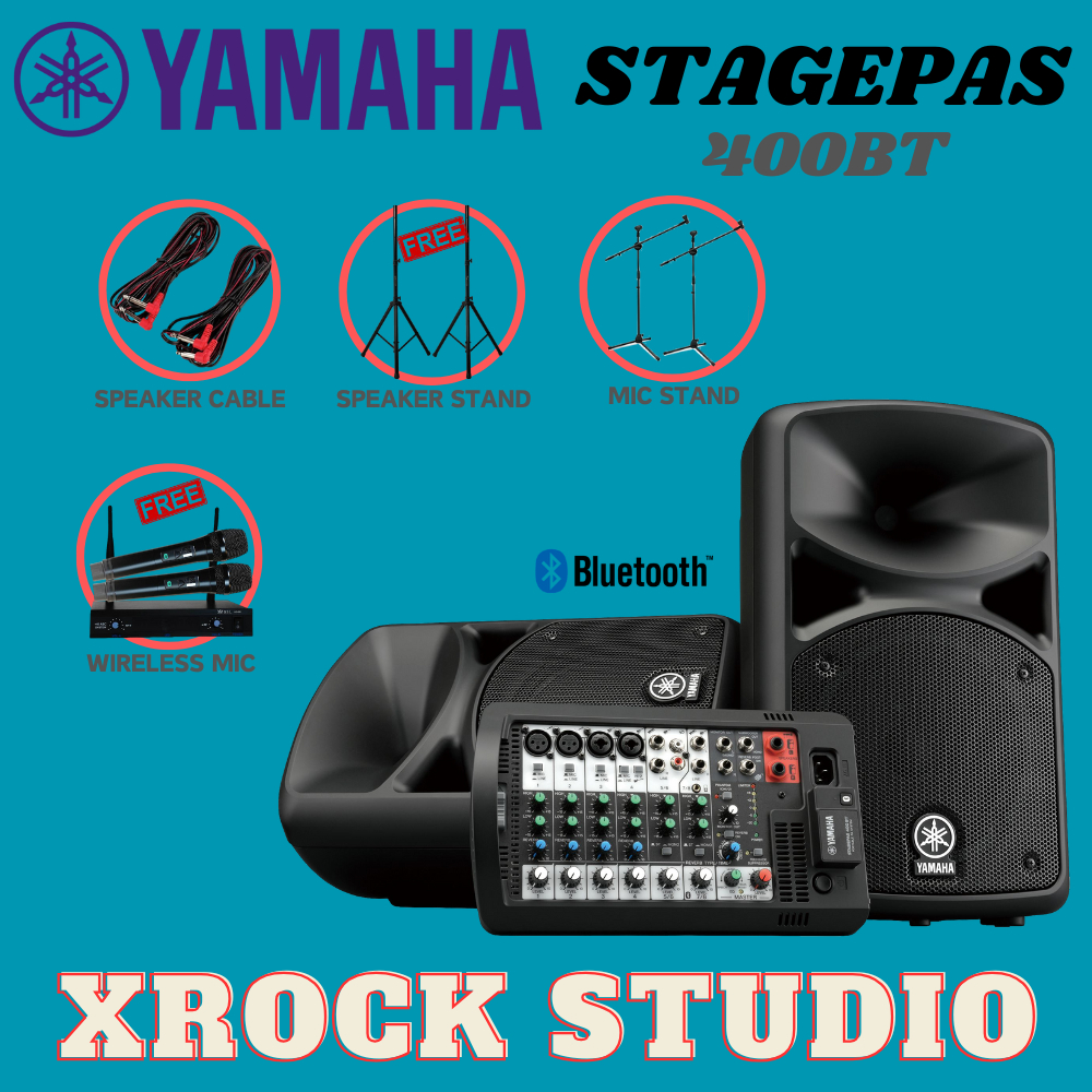 Yamaha Stagepas 400BT Portable PA System Set Bluetooth Version with ...
