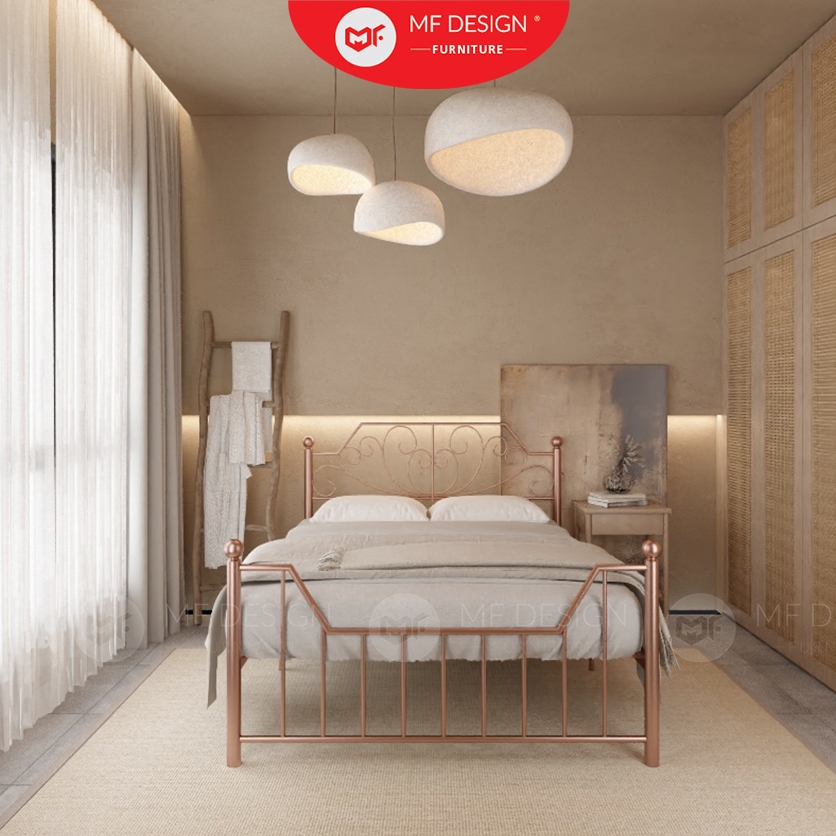 MF DESIGN Palace Metal Bed Frame Katil Besi Queen Single Katil Besi ...