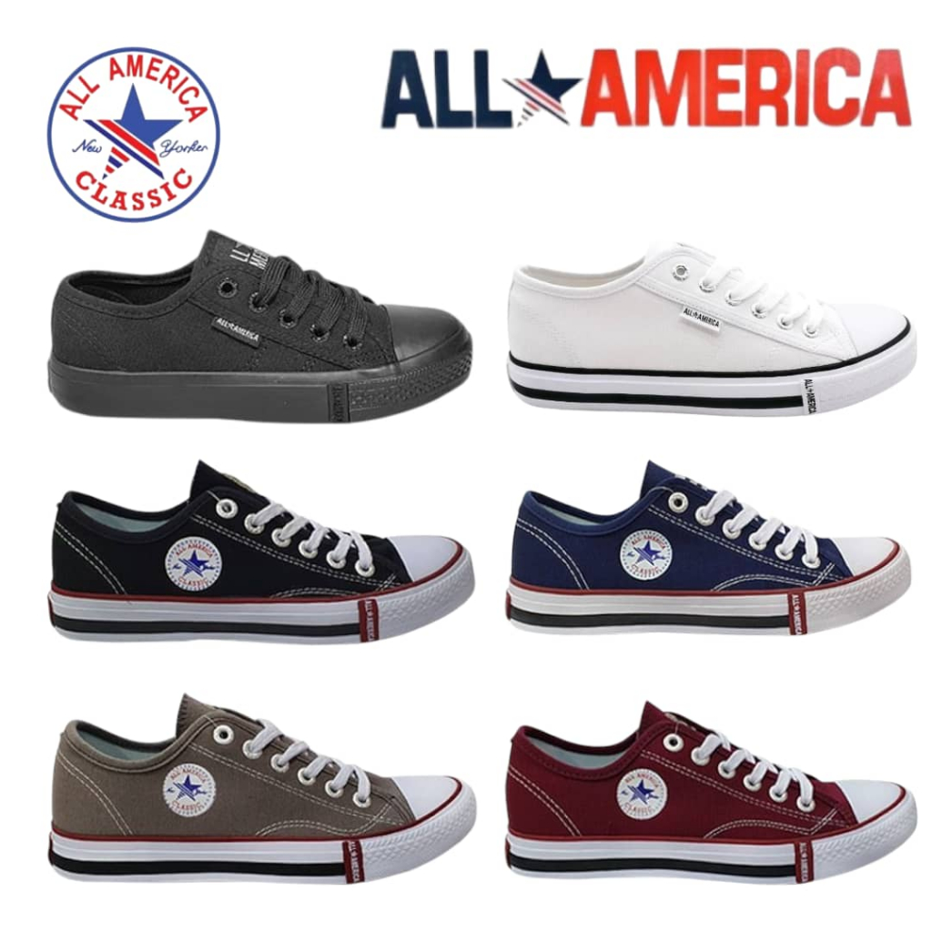 [SIZE 38-45] ALL AMERICA 2337WB New Arrival SCHOOL WHITE SHOES/ KASUT ...