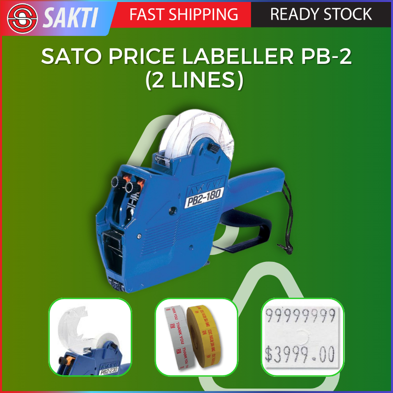 SATO PB2-230 Hand Labeler Price Gun Machine Price Tag Gun (Alphabet ...