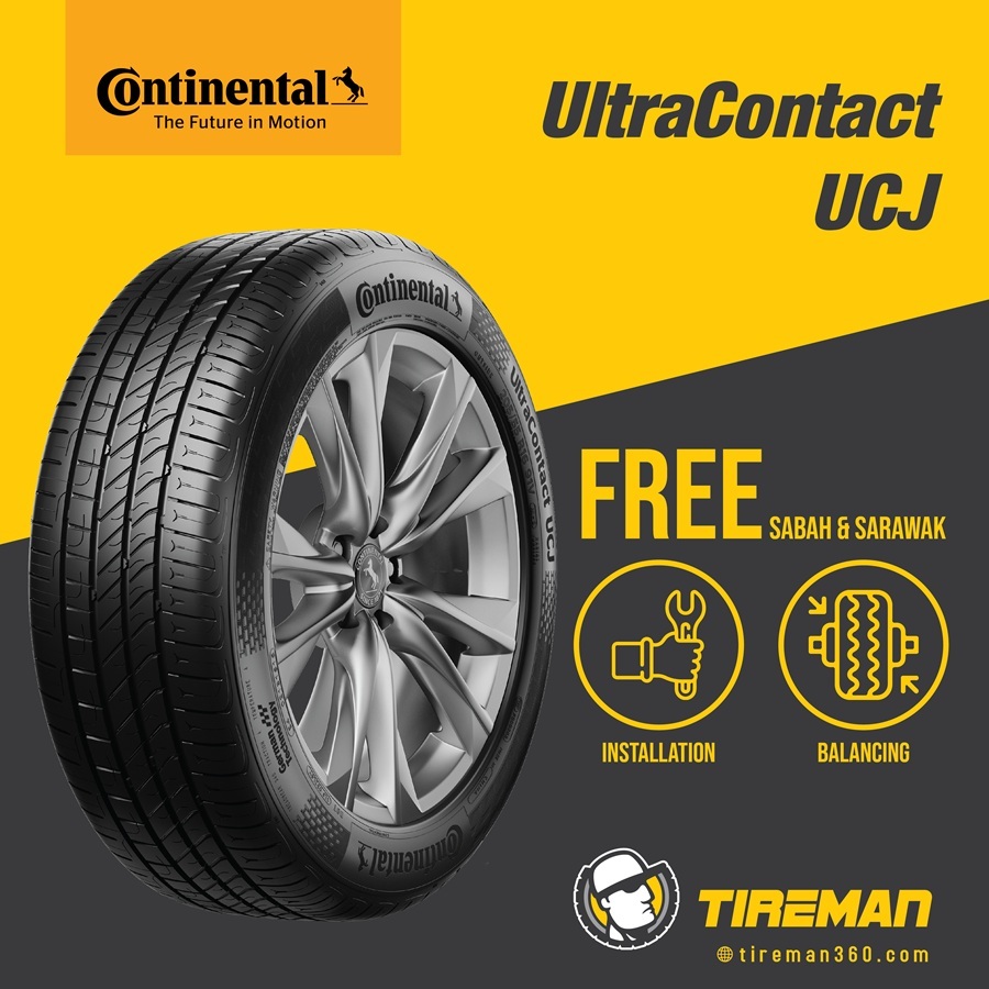 Continental Ultra Contact UCJ 15 16 17 18 19 20 Inch Tayar Tire (FREE ...