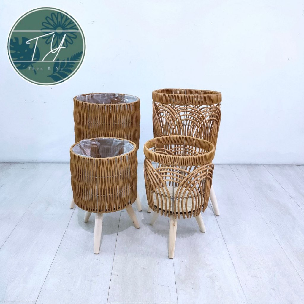 Pasu rotan | Pasu berkaki tiga | Pasu untuk pokok skybird | Shopee Malaysia