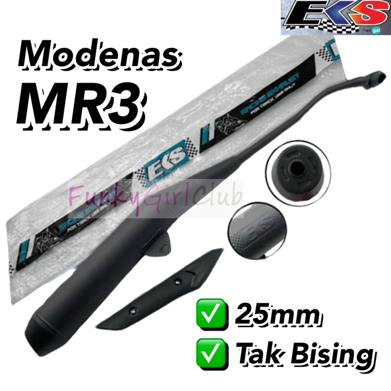 MR3 EKS STANDARD RACING EXHAUST PIPE 25MM BACK PRESSURE POWER EKZOS MR ...