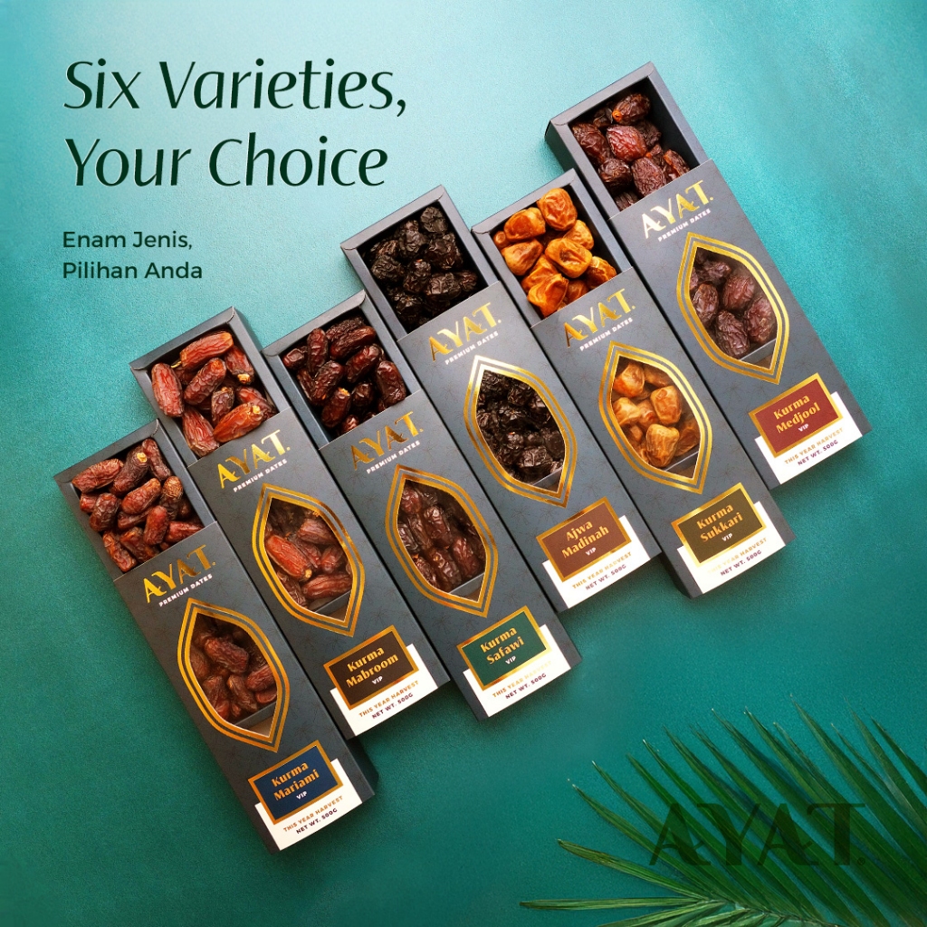 [AYAT Dates] Koleksi Kurma VIP 250g / 500g – Ajwa, Medjool, Safawi ...