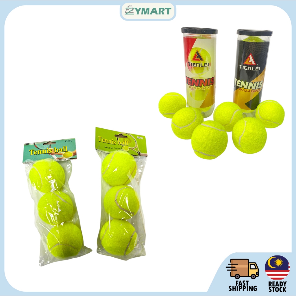Tennis Ball 3PCS, Packet/Tin, Bola Tennis [Quality & Value Product ...