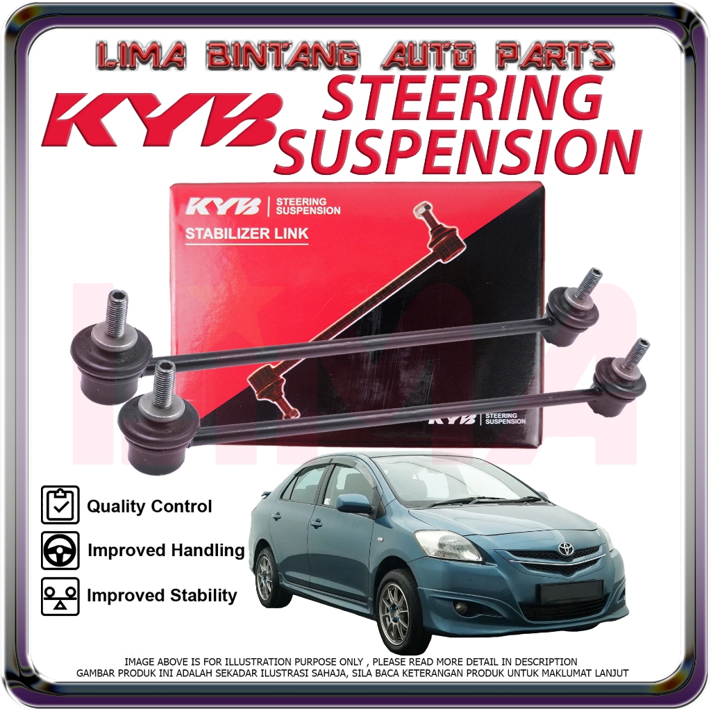 Toyota Vios NCP93 Front Stabilizer Link , Absorber Link Heavy Duty KAYABA KYB 2007-2012 | Shopee ...
