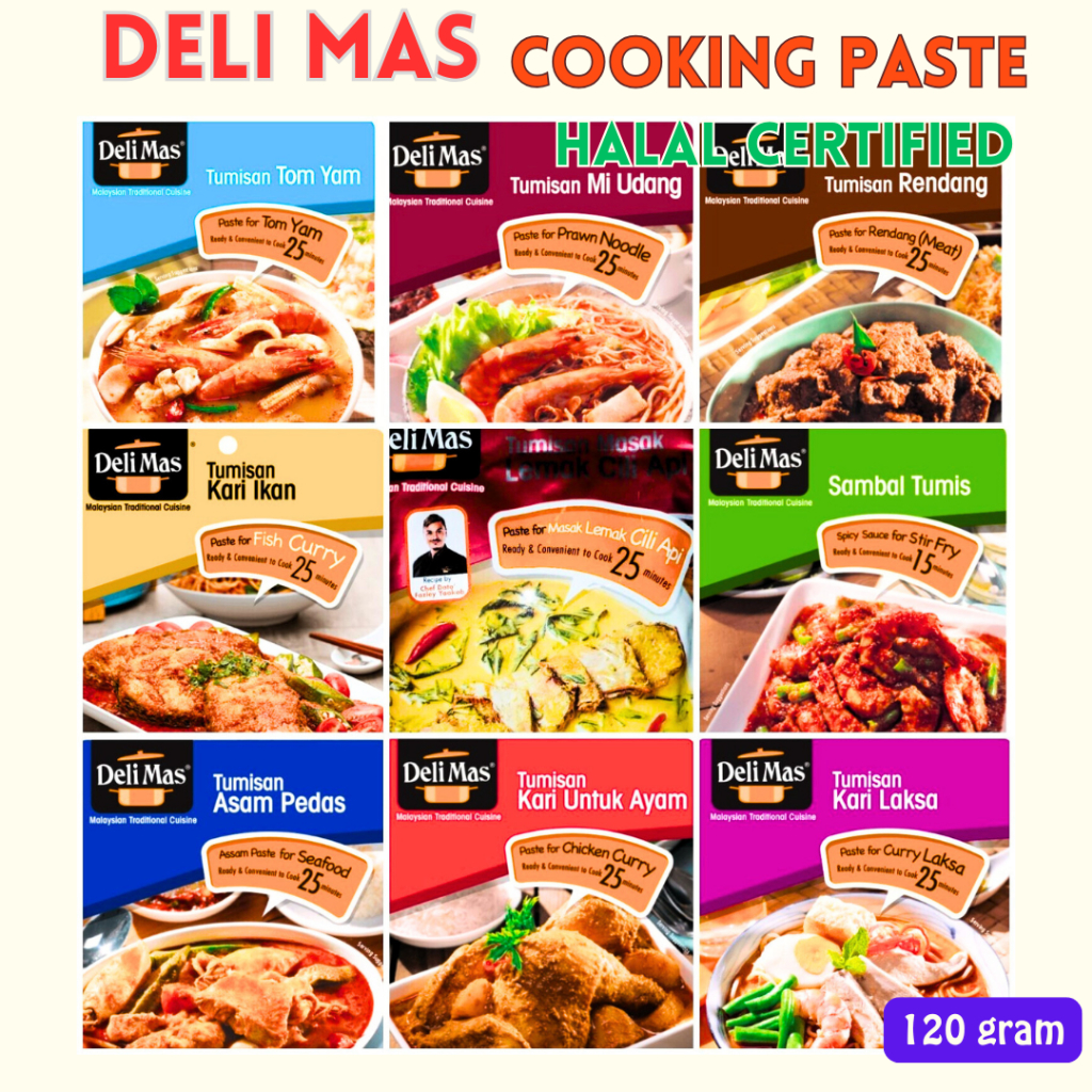 Delimas 120g Pes Masakan Kari Ikan Laksa Paste Mee Udang Segera dan ...