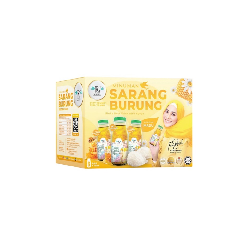 FG Walet Bird's Nest with Honey 180ml x 6 bottle (Bundle Box) | Shopee ...