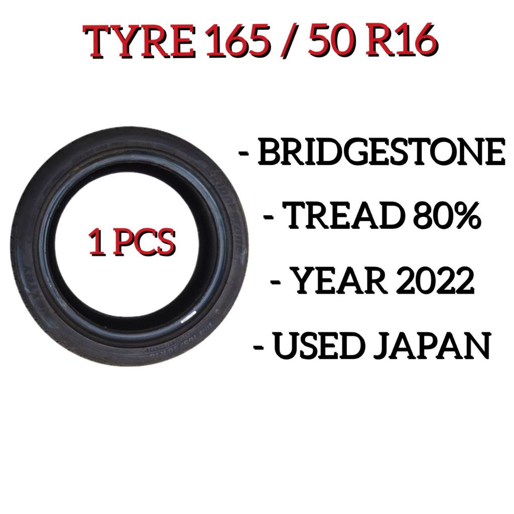 Tyre / Tire / Tayar 165/50 R16 Bridgestone Tyre / Tire / Tayar 165/50 ...