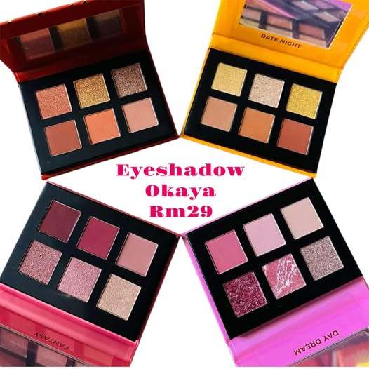 OKAYA EYESHADOW PALETTE 6IN1 ORIGINAL | Shopee Malaysia