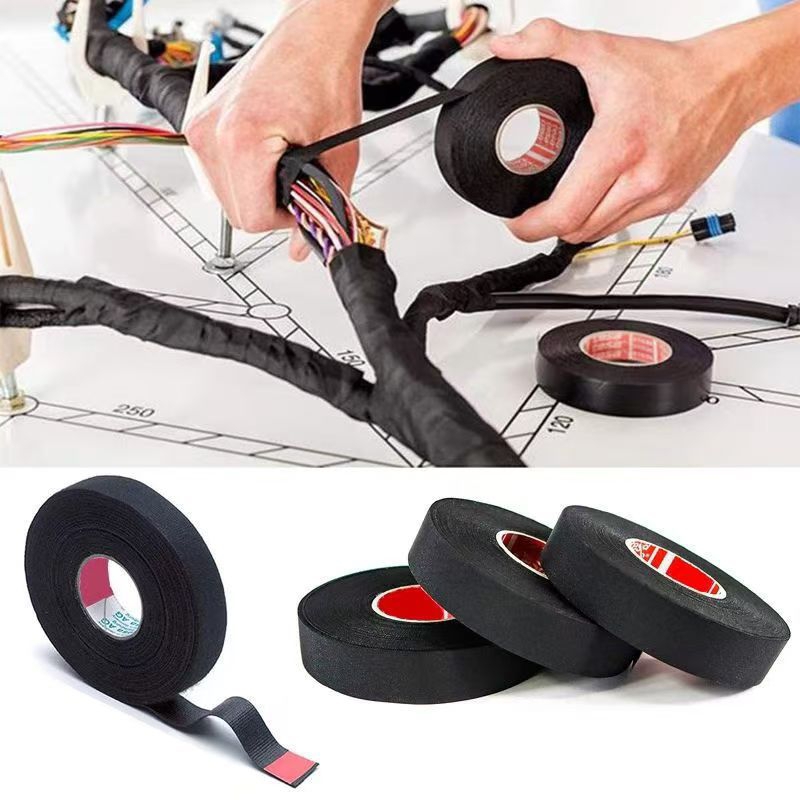 Tesa Type Adhesive Cloth Fabric Tape Electrical Cable Wiring Racing ...