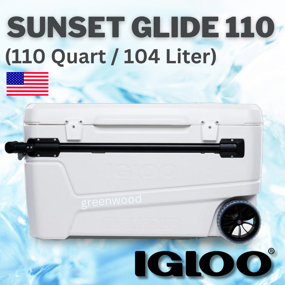IGLOO Sunset Glide 110 Quart Cooler Box ( Original, 104 Liter Volume ...