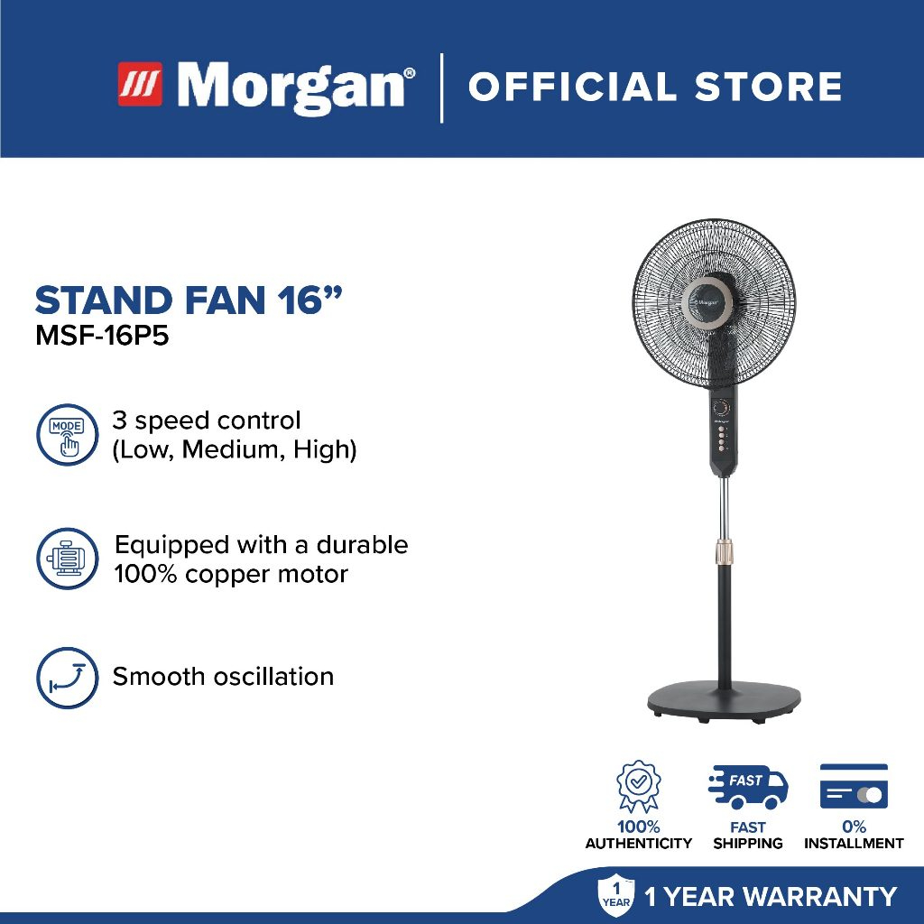 Morgan 5 Blade Floor Fan (16") MSF-16P5 | Shopee Malaysia