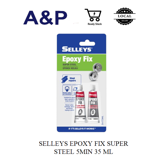SELLEYS EPOXY FIX SUPER STEEL 5MIN 35ML | Shopee Malaysia