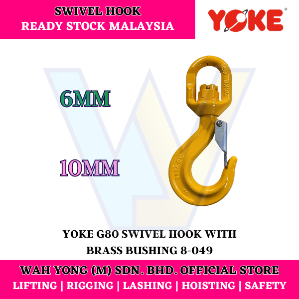 YOKE 8-049 G80 SWIVEL HOOK WITH BRASS BUSHING (6MM / 10MM) | Shopee ...