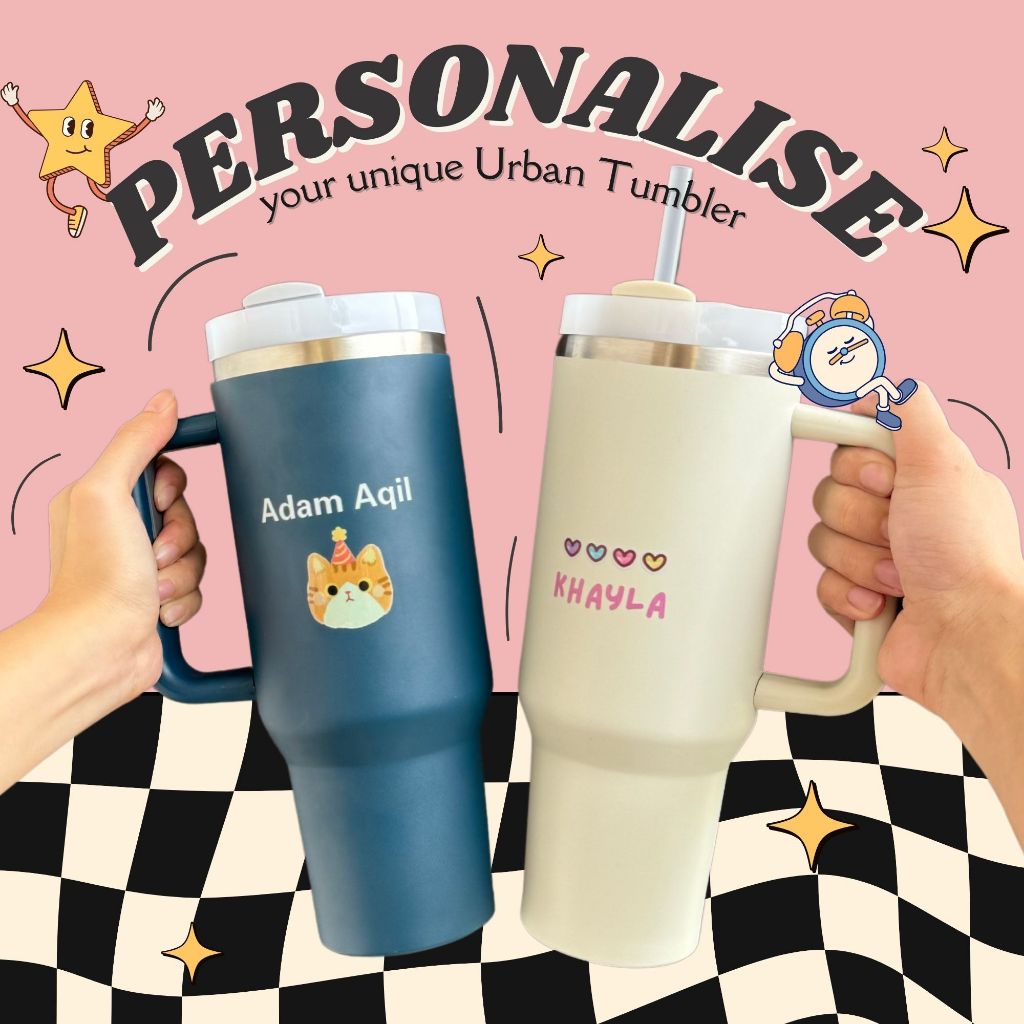 Urban Tumbler - Tumbler 1200ml 1.2L Custom Nama Thermos Tahan Sejuk ...