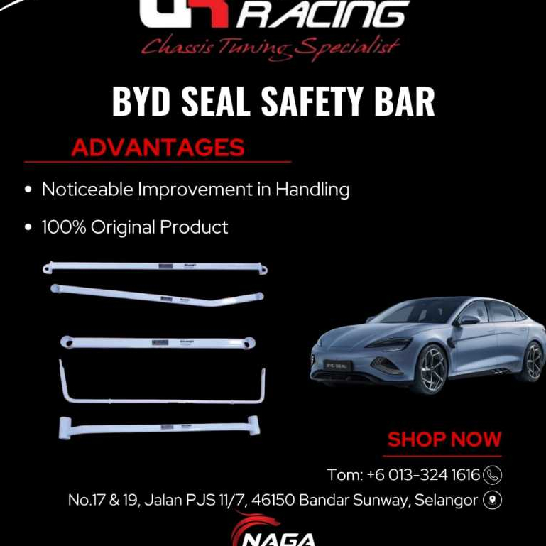 ULTRA RACING SAFETY BAR BYD SEAL FRONT STRUT/ENGINE BAR AND REAR ANTI ...