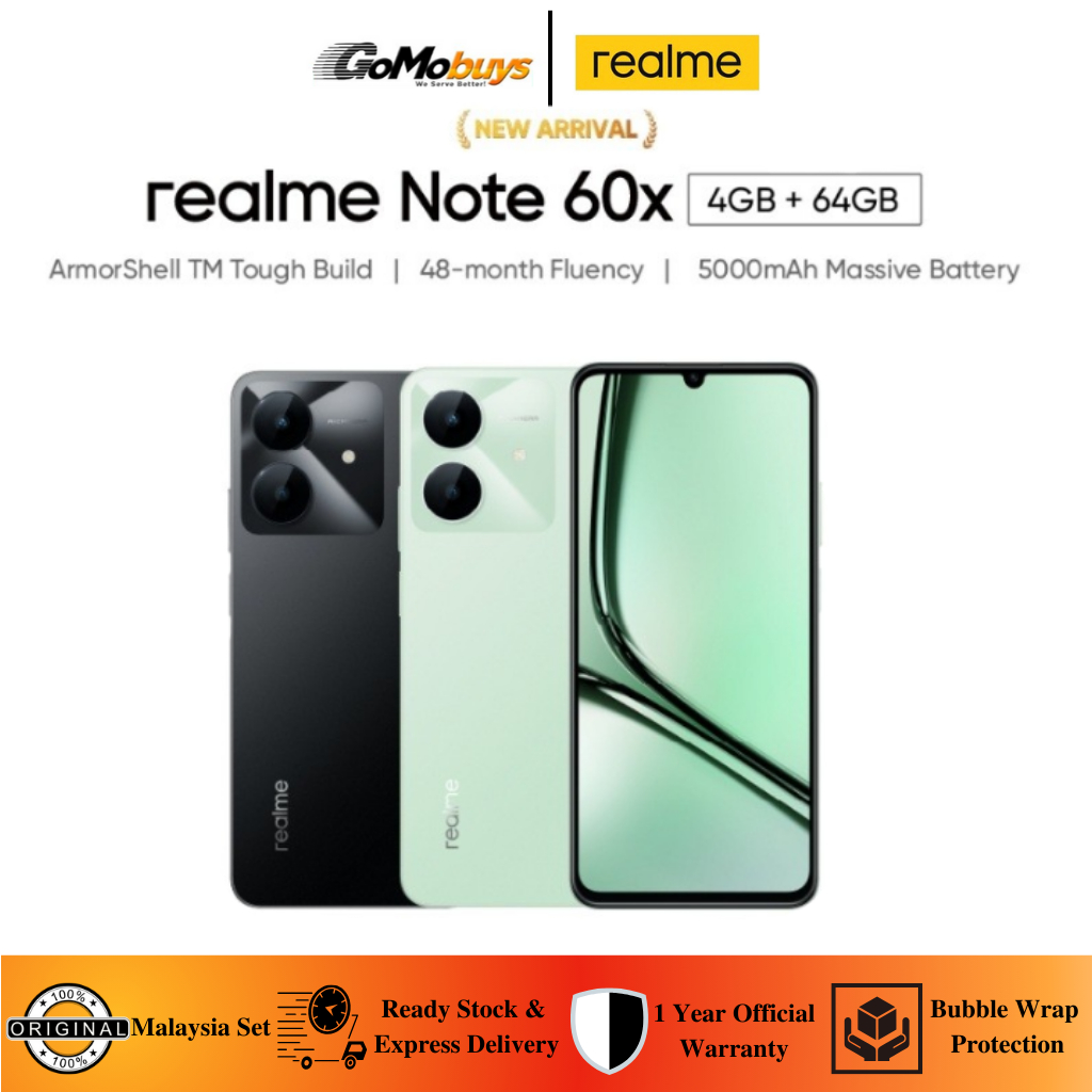 realme Note 60X (4+64GB) / Note 60 (4+128GB) | 90Hz Vivid Display | 7 ...