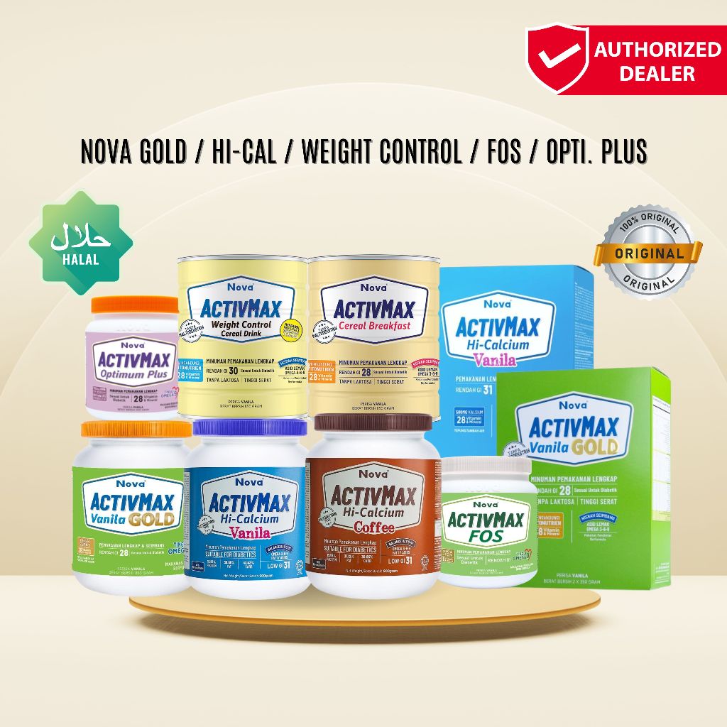 EXP:12/26 ACTIVMAX HI CAL / VANILLA GOLD / COFFEE / COKLAT FOS NOVA ...