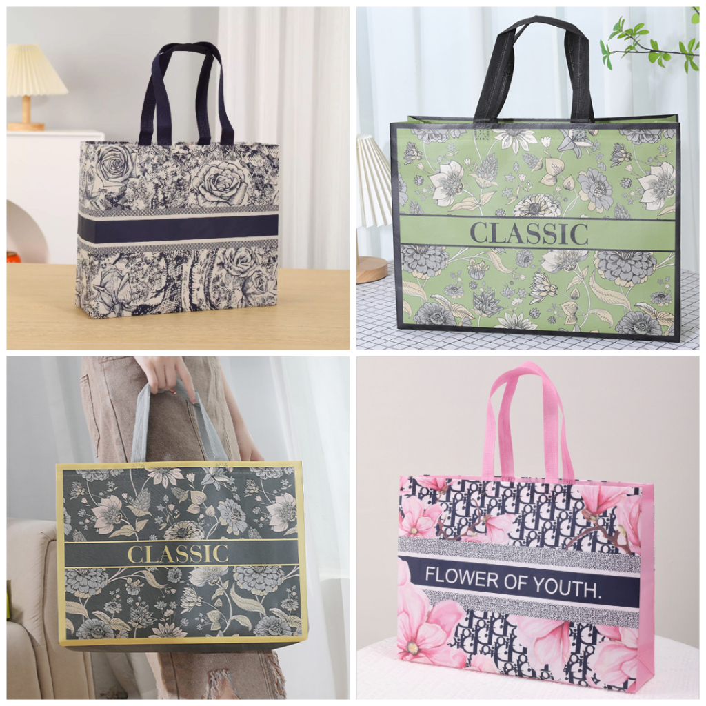 Superb Flower Non Woven Bag Tote Bag Shopping Bag Size Large Medium ...