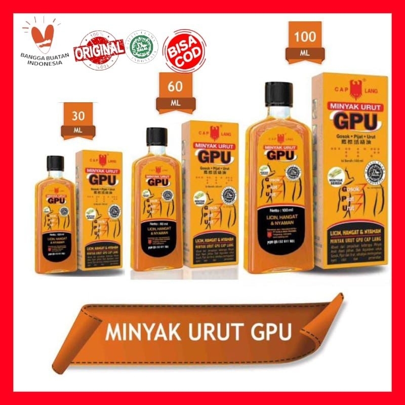 GPU Minyak urut Cap Lang Kemasan 100ml/60ml/30ml. | Shopee Malaysia