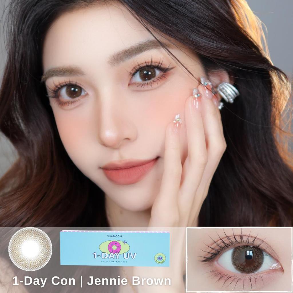 Vinscon Jennie Brown 14.5mm (10pcs/Box) 1-Day Con / Daily Contact Lens ...