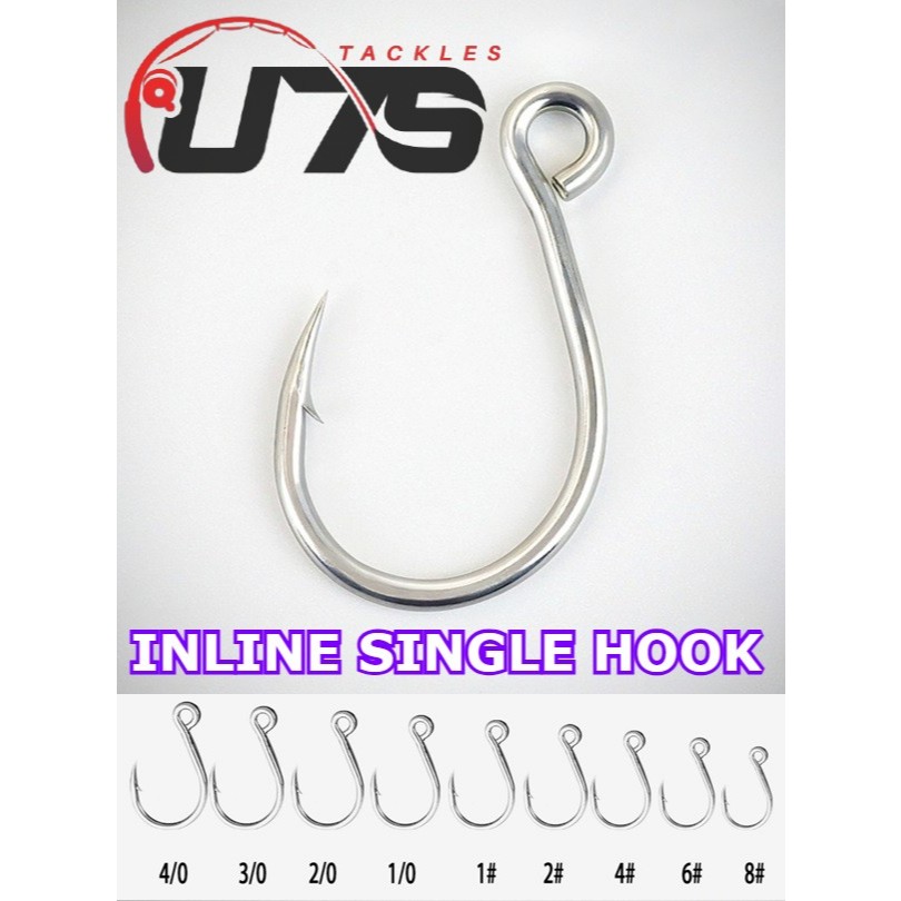 UTS INLINE Single Hook/Super HeavyDuty/Jigging Hook/Lure Casting Hook (50PCS VALUE PACK ...