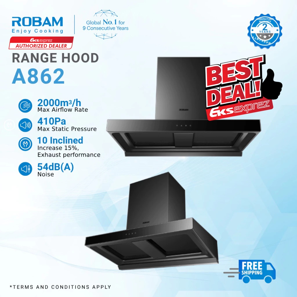 ROBAM Dual-Cavity Range Hood A862 | Shopee Malaysia