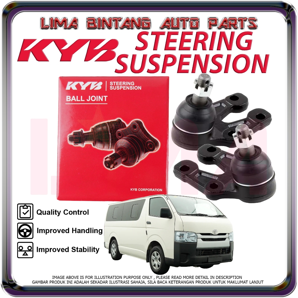 Toyota Hiace KDH200 Front Lower Ball Joint Heavy Duty KAYABA KYB ...