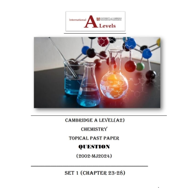 Cambridge A Level Chemistry A2 Topical Paper 4 Past Year (2002-MJ2024 ...